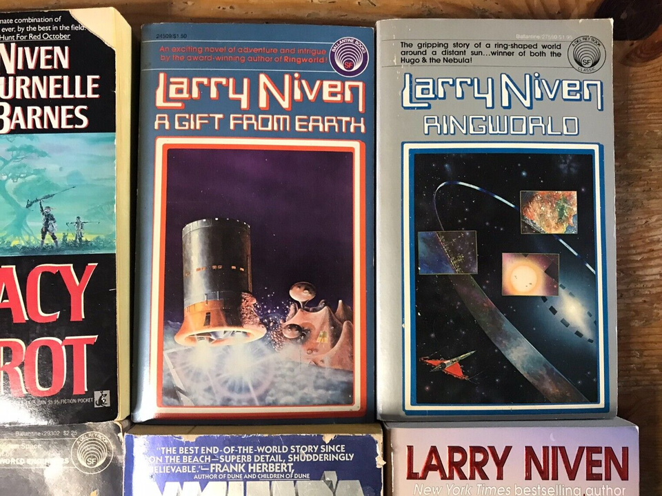 Larry Niven Paperback Book Lot 14 PB Books Science Fiction Vintage ...