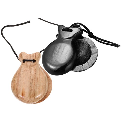 2 Pcs Espagne Castanet Instruments De Musique Castagnettes À Doigts ...