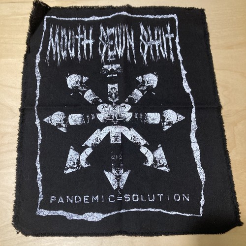 Vintage Mouth Sewn Shut Pandemic Solution Back Patch Boston Punk 12x14 ...