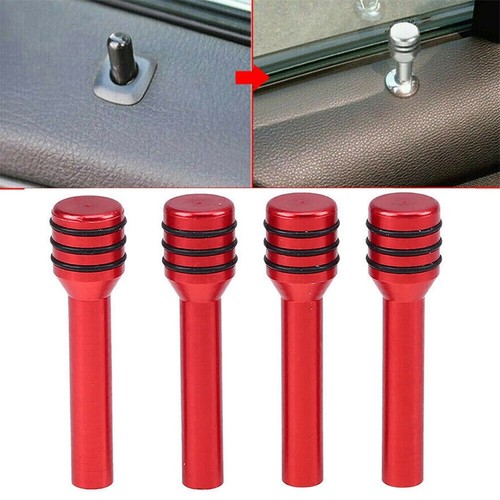 Premium Quality Red Aluminum Door Lock Stick Knob Cover for Car ...