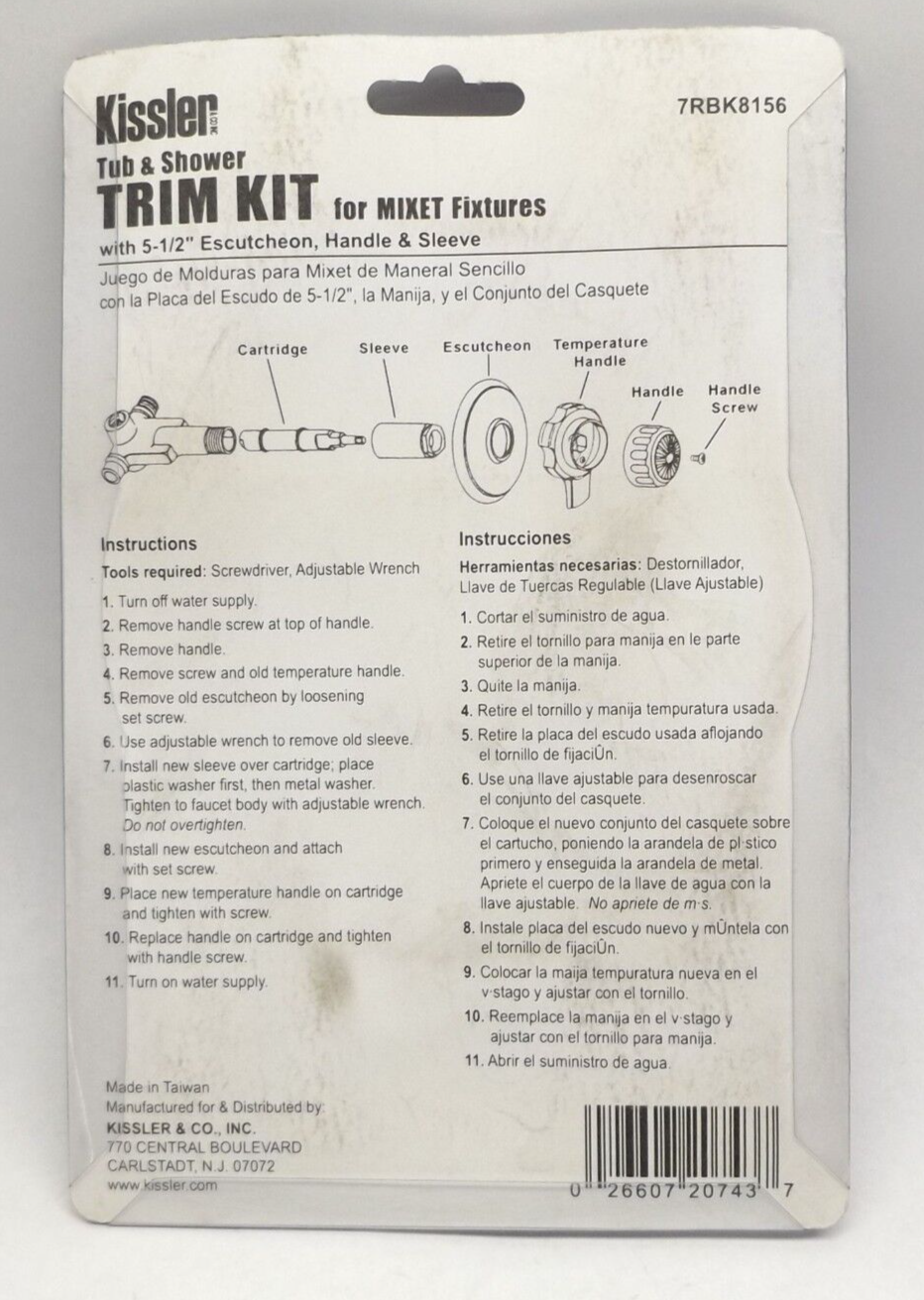 Kissler 7RBK8156 Mixet Trim Kit for Shower & Tub 5-1/2″ Escutcheon | eBay