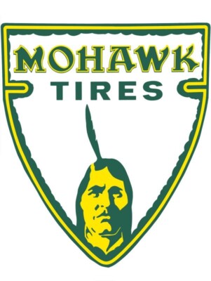 Mohawk Tires NEW Sign: 40" Tall Shield Shaped Diecut Style USA Steel | eBay