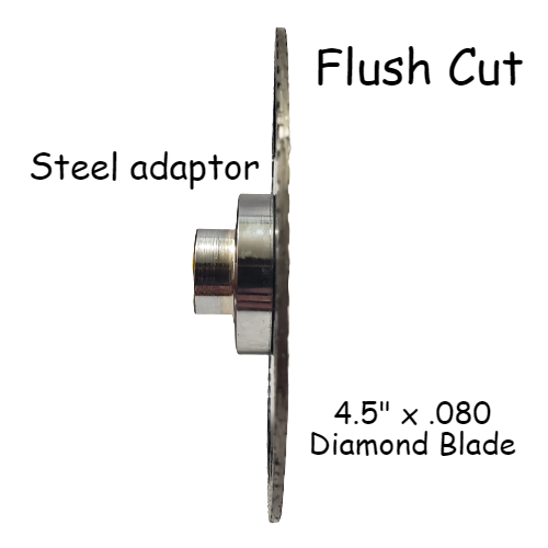 Flush Cut diamond blade for Angle Grinder - 4.5" x .080 includes Flange ...
