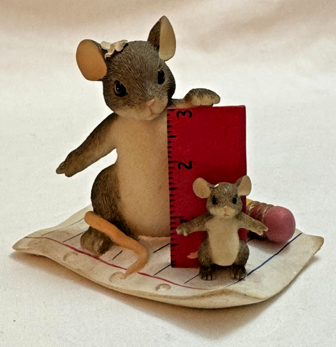 Charming Tails Figurine "You Always Measure Up" By Fitz and Floyd 3" | eBay