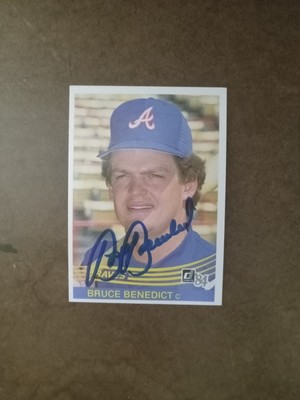 BRUCE BENEDICT Atlanta Braves 1984 Donruss SIGNED / AUTOGRAPH Baseball ...