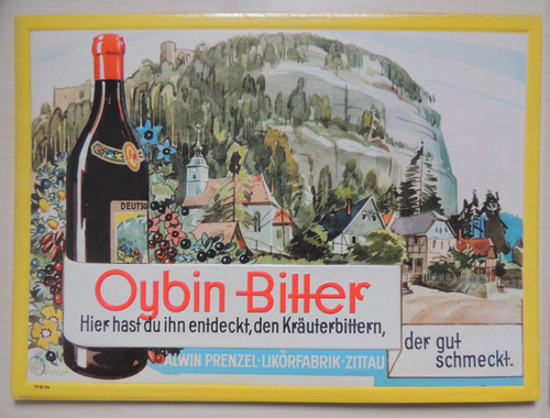 Werbeschild Alwin Prenzel Zittau, Oybin-Bitter, Künstler / Maler Karl W ...