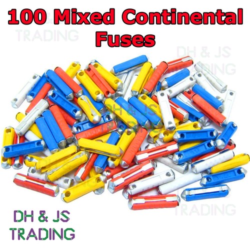 100x Mixed Continental Fuses Torpedo Ceramic Fuse 5a 8a 16a 25a Car ...