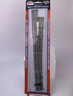Atlas #566 Right Hand #8 Custom-Line Turnout Code 83 Rail HO Scale | eBay