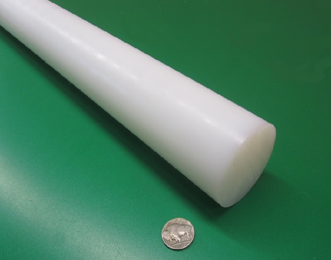 UHMW White Round Rod 2.25" (2 1/4") Diameter x 12" Long, 1 Unit ...