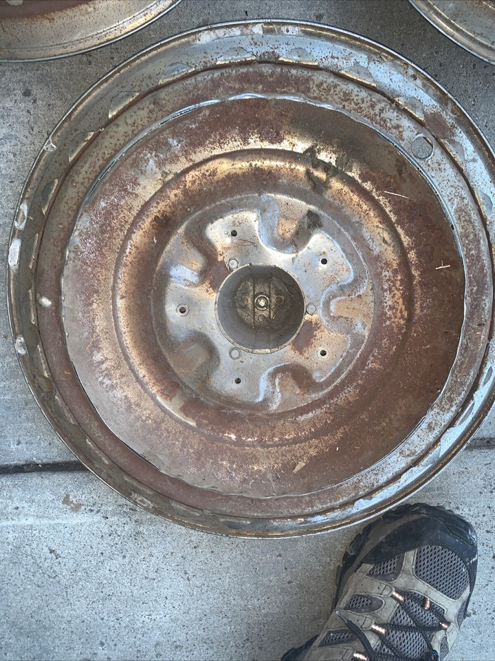 15” Wire Wheel Hub Cap With 3 Spoke Spinners Qty 3 | eBay