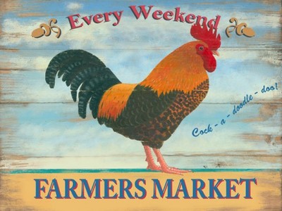 Farmers Market Rooster Bird Country Farm Poultry Metal Sign | eBay
