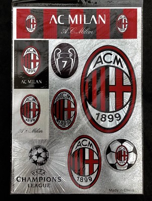 AC MILAN FC Stickers Set A4 Size Great For Car/Window /Home Use | eBay ...