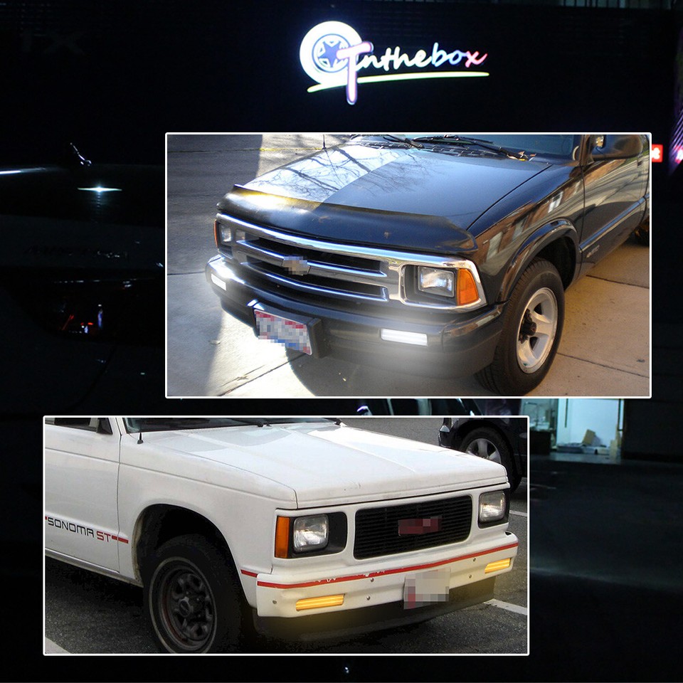 For 1994-97 Chevy S10 Blazer GMC Sonoma Clear Lens Switchback LED ...