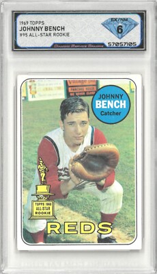 1969 Topps JOHNNY BENCH #95 All-Star Rookie 💎 DSG 6 EX/NM | eBay