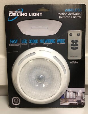 Bell + Howell Wireless Motion Activated Ceiling Light with Remote ...