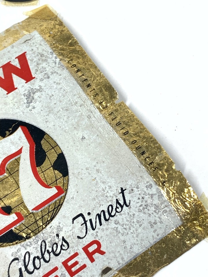 Vintage Beer & Neck Label Arrow 77 Baltimore Maryland Foil Globe ...