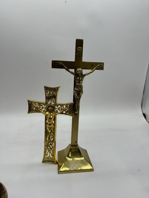 Crucifixes & Crosses - Brass Standing