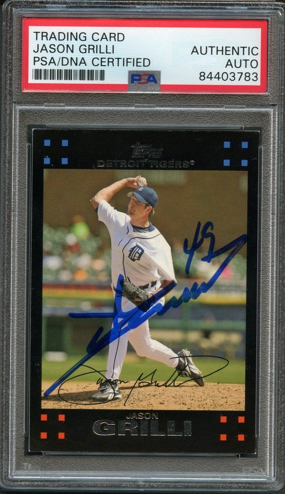 2007 Topps #61 Jason Grilli Signed Card PSA Slabbed Auto Tigers | eBay