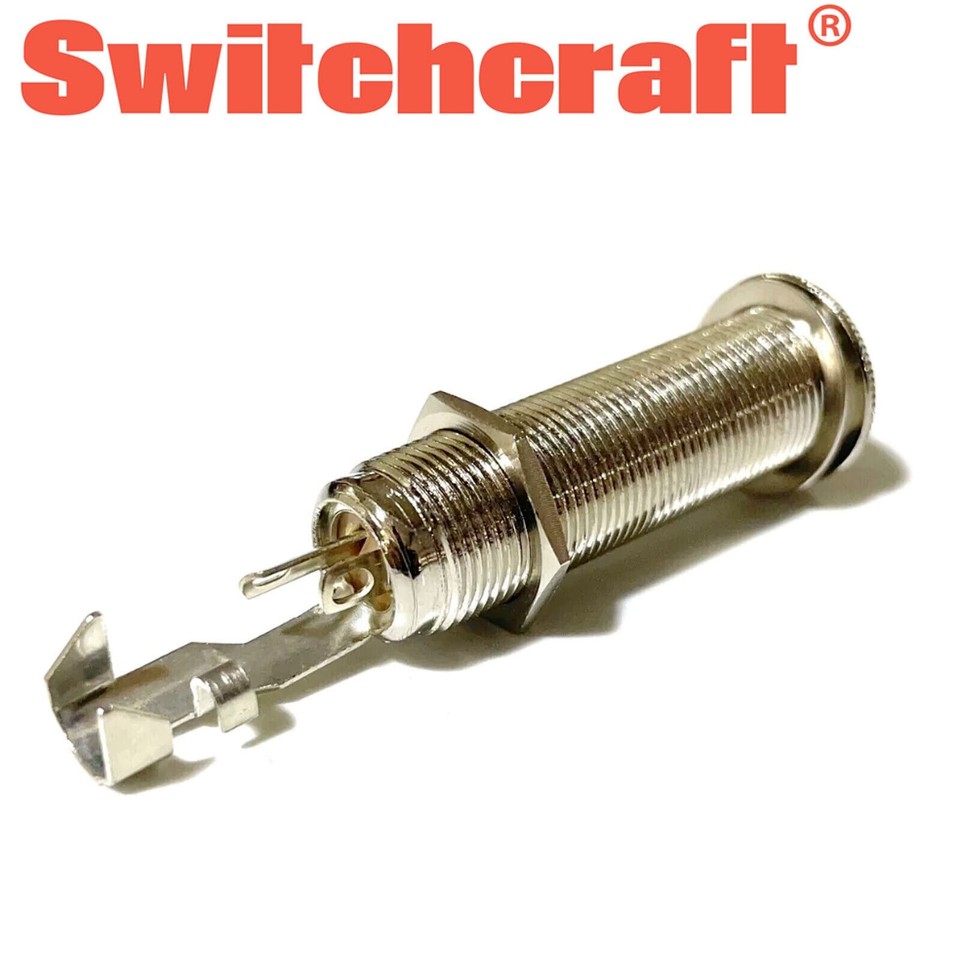 NEW (1) Switchcraft Stereo Threaded Barrel Jack for Guitar/Bass ...