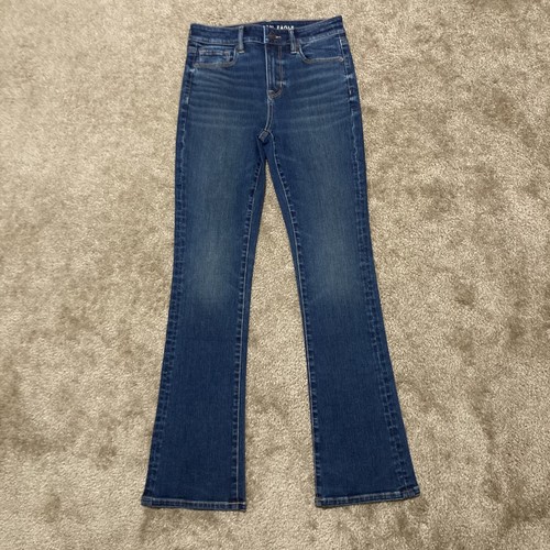 NWOT American Eagle High-Rise Skinny Kick Women’s 4 Dark Wash Next ...