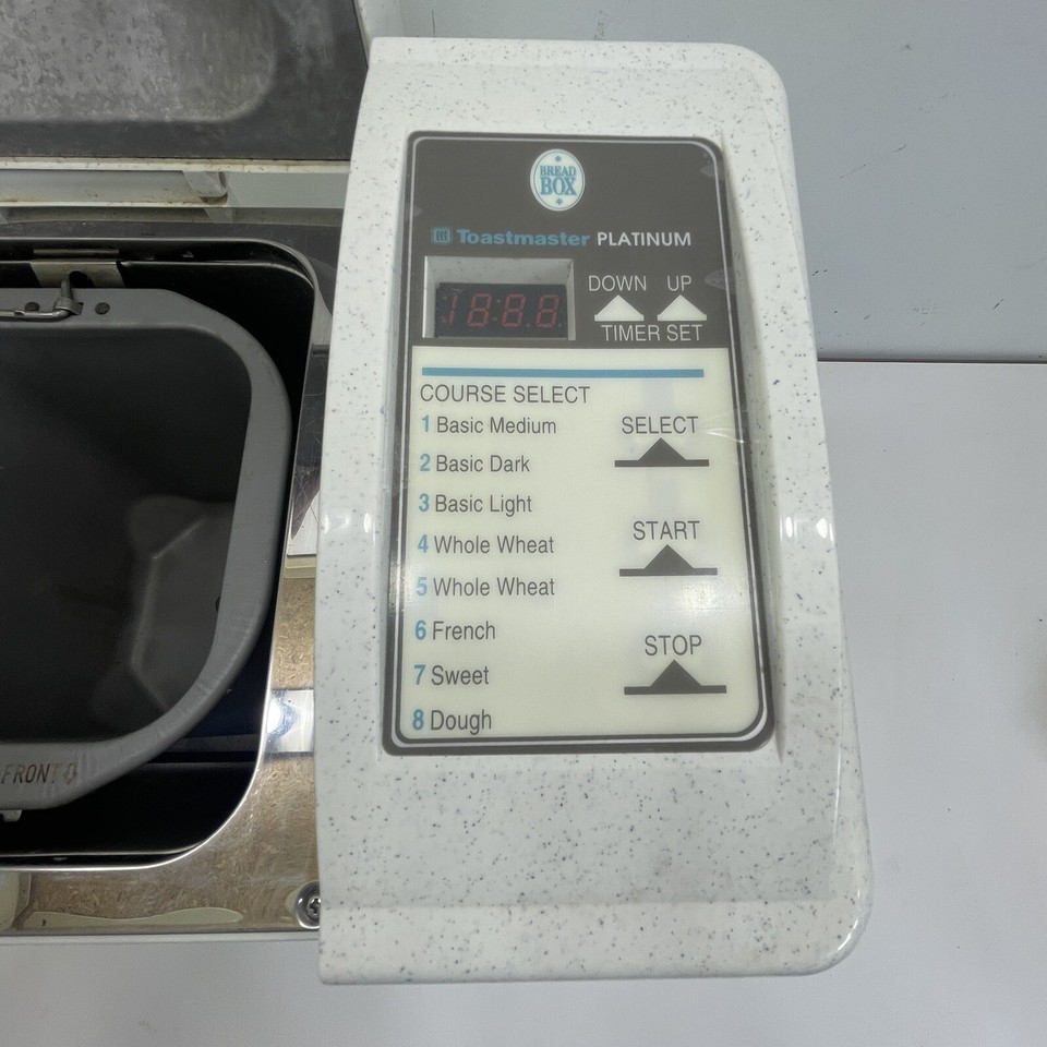 WORKING TOASTMASTER BREAD BOX BREAD MAKER 1156S WHITE RECIPE BOOK | eBay