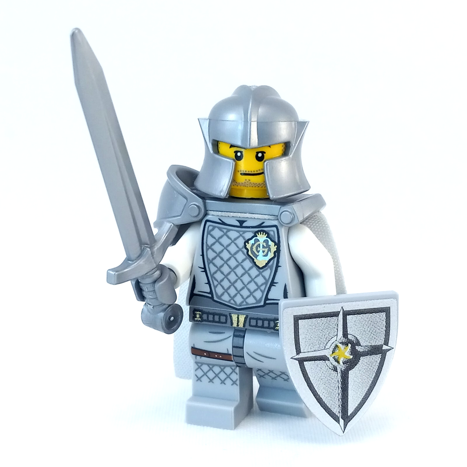 LEGO Castle White Falcon Lion Knight Minifigure Medieval Warrior BAM D ...