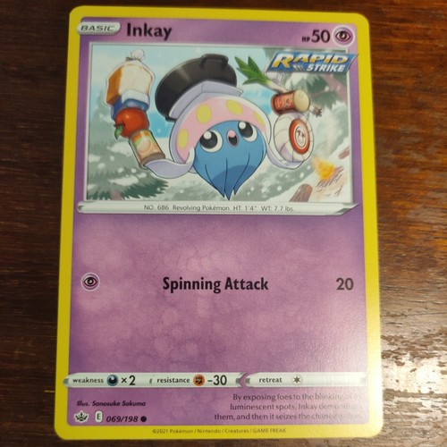 Inkay 069/198 Common | SWSH: Chilling Reign | Pokemon Card | eBay Australia