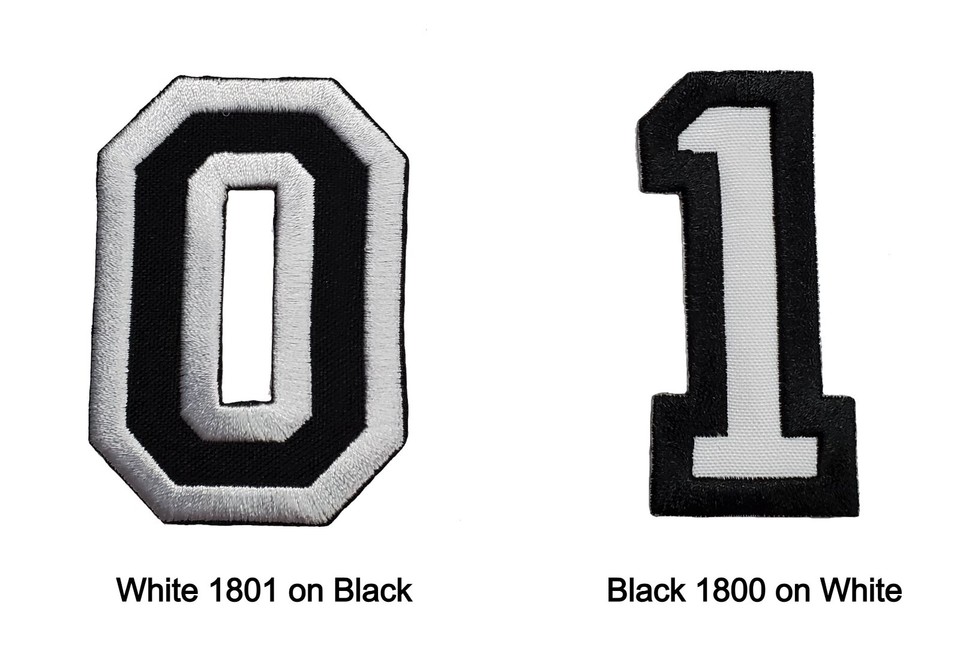 Numbers College Varsity Letterman Embroidered Iron On Patch Customize ...