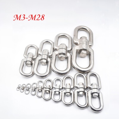 304 Stainless Steel Double Ended Swivel Eye Hook Anti Twist Chain Rope ...
