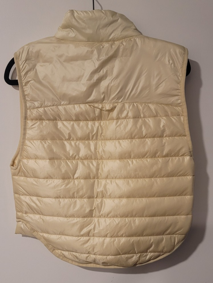 JoyLab Womens XS Ivory Quilted Puffer Vest Lightweight Zip Front ...