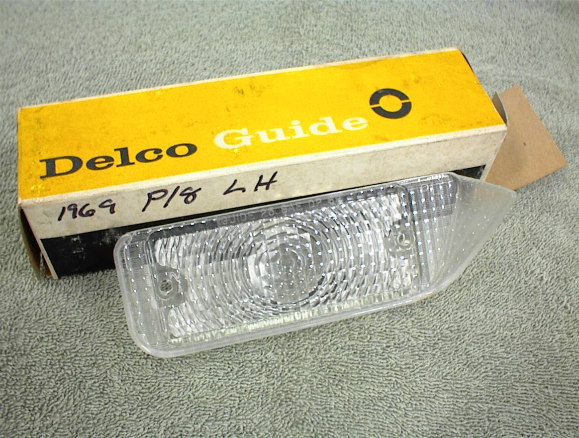 1969 PONTIAC NOS LH PARK LIGHT LENS 5961541 GUIDE 25 SAE DP 69 | eBay