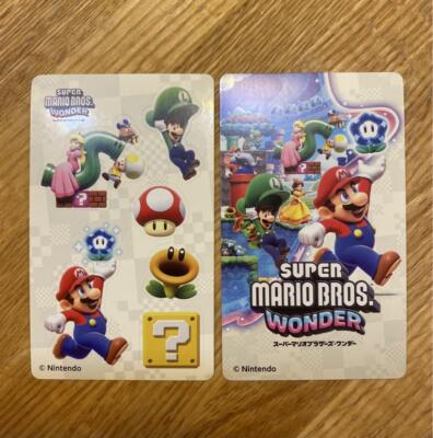 Super Mario Bros. Wonder sticker x 2 seven eleven limited soft card | eBay