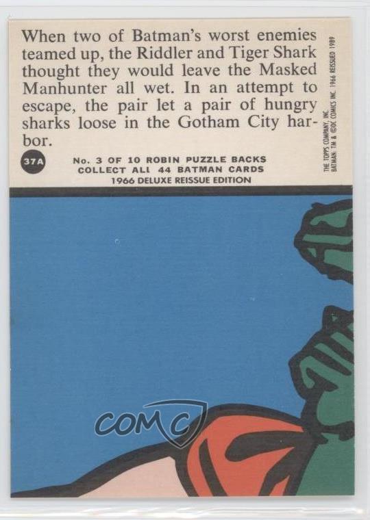 1989 Topps Batman Deluxe Reissue Edition Red Bat Batman Watery Warfare ...