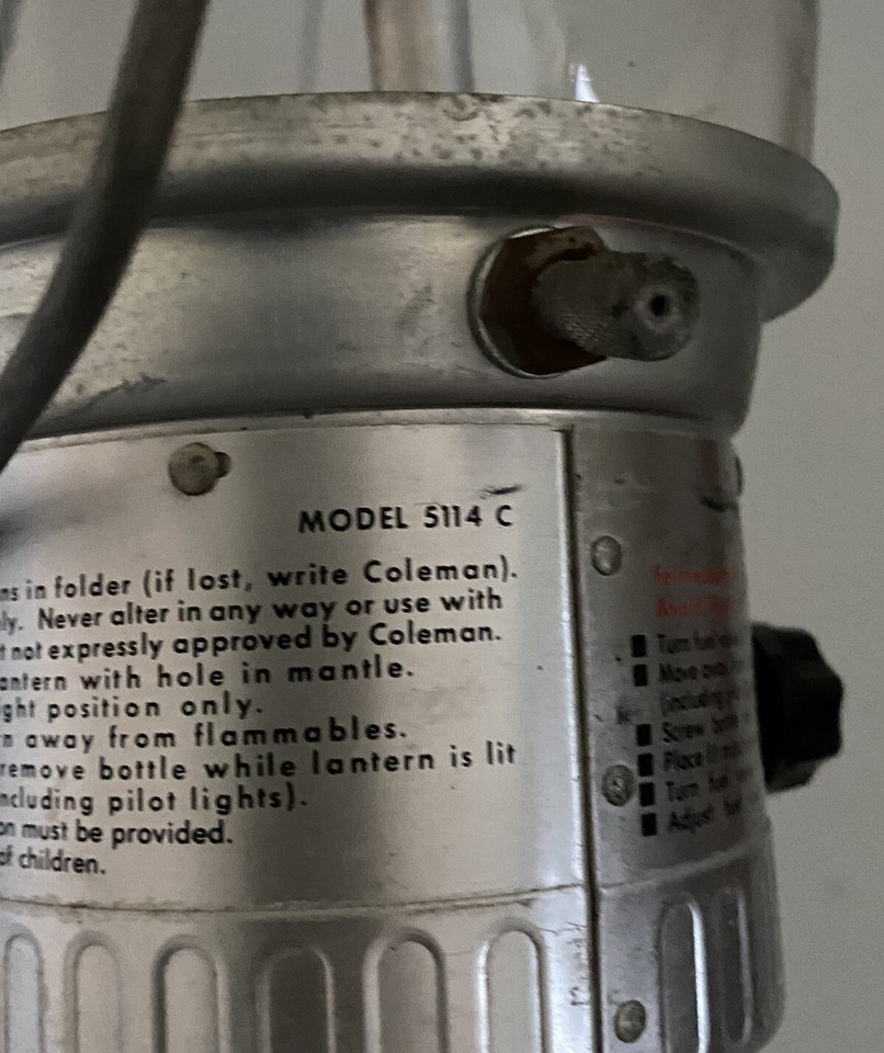 VTG Coleman Dual Mantle Propane Lantern 5114C with 10.5" Distribution ...