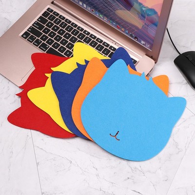 Lightweight Comfortable Soft Mouse Pad Felt Pad Cat Shape Mice Mat | eBay