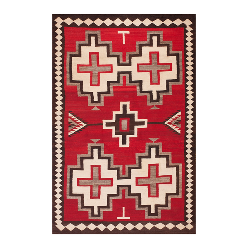 Southwestern Navajo Kilim Wool Rug Handwoven Native American Aztec Wool ...
