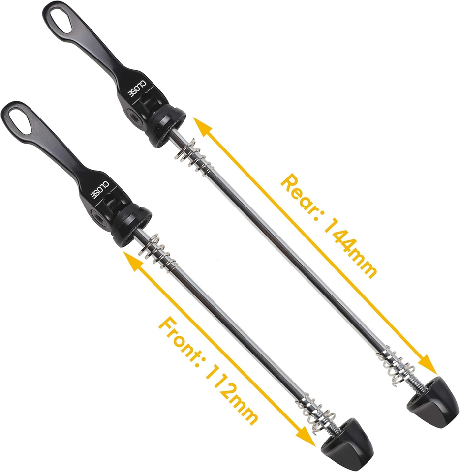 Bike Bicycle Front Rear Quick Release Skewers - Axles Set Replacement ...