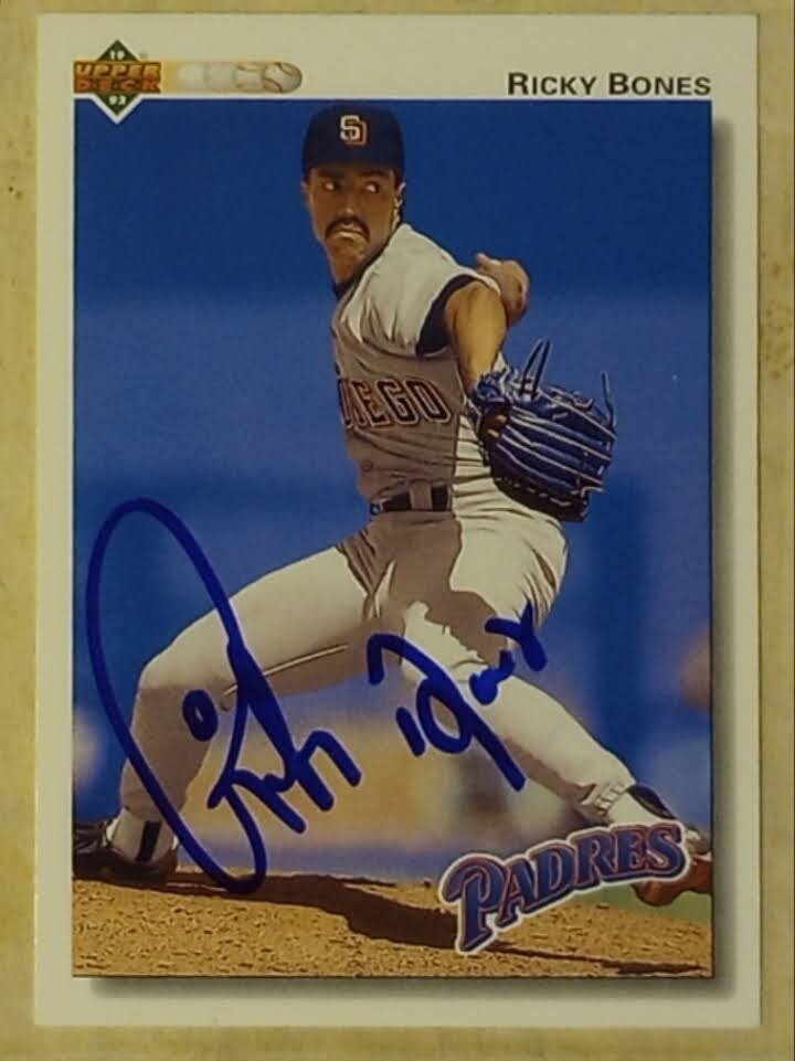 1992 Upper Deck #623 Ricky Bones (Milwaukee Brewers) autographed ...
