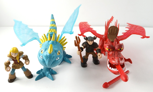 HTTYD How To Train Your Dragon ASTRID & STORMFLY + HOOKFANG & SNOTLOUT ...