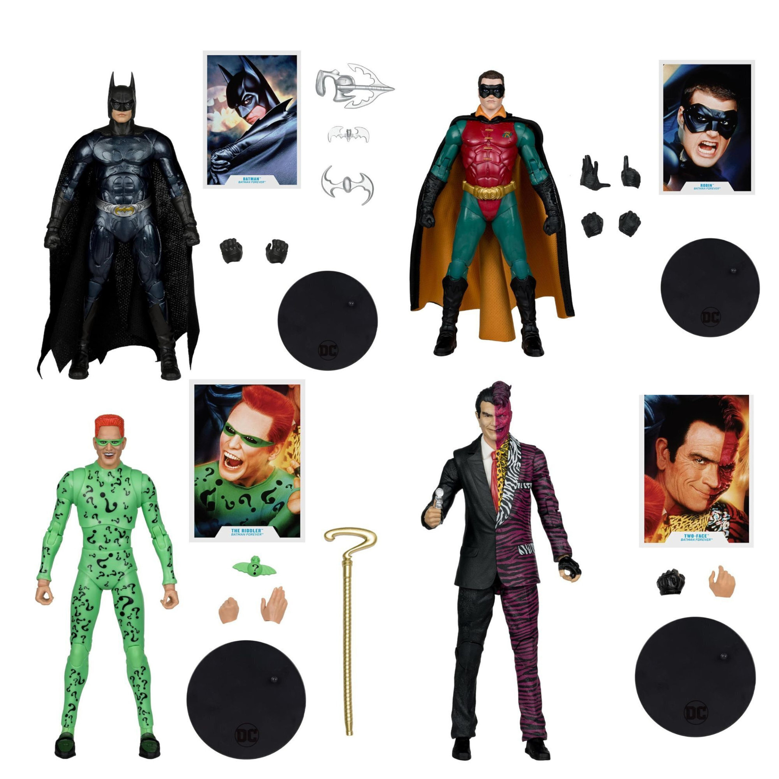McFarlane Toys -Batman Forever Movie Pack (Batman, Robin, Two-Face, The ...