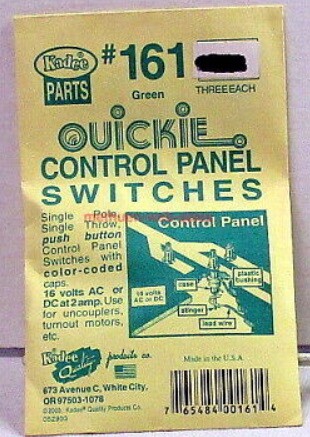 Kadee 161 HO Green Quickie Control Panel Switches (Pack of 3) (10 ...