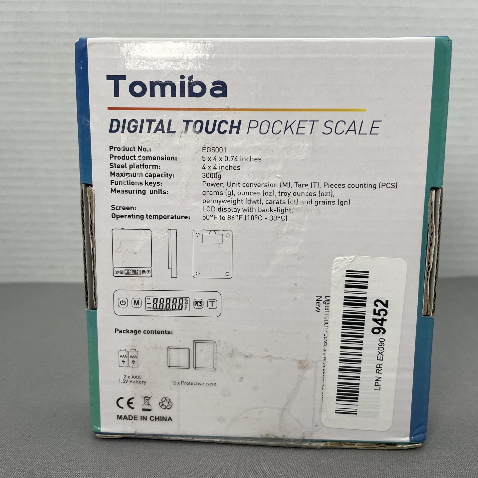 New Tomiba Digital Touch Pocket Scale 0.3g-3000g Auto off Backlit | eBay