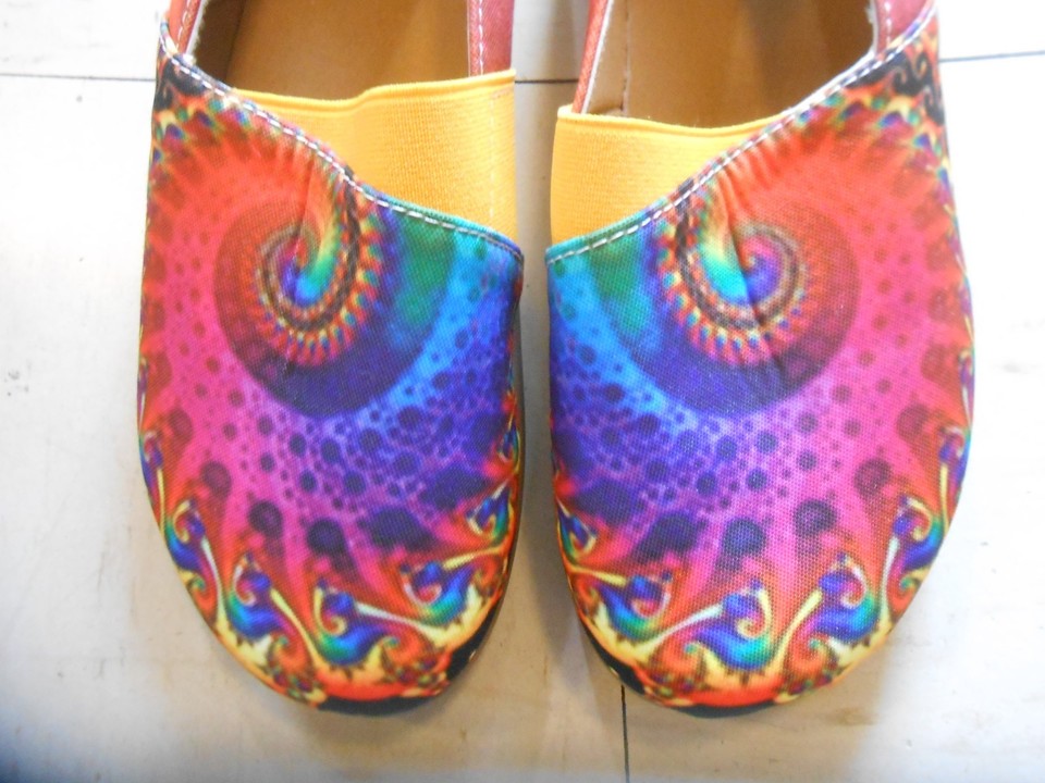 NWOB WOMEN'S UNBRANDED BRIGHT MULTI-COLOR SLIP-ON SHOES SIZE 41(9.5) | eBay