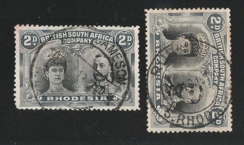 RHODESIA 1910 - 2d DOUBLE HEAD - RUSAPE and FORT JAMESON | eBay
