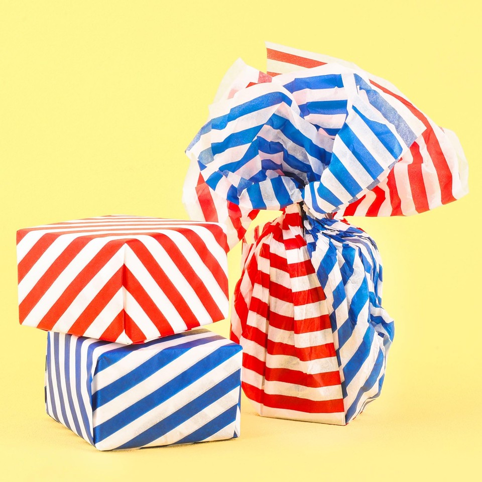 60 Sheets Red Stripe Tissue Paper Bulk,14 x 20,White with Red Stripes ...