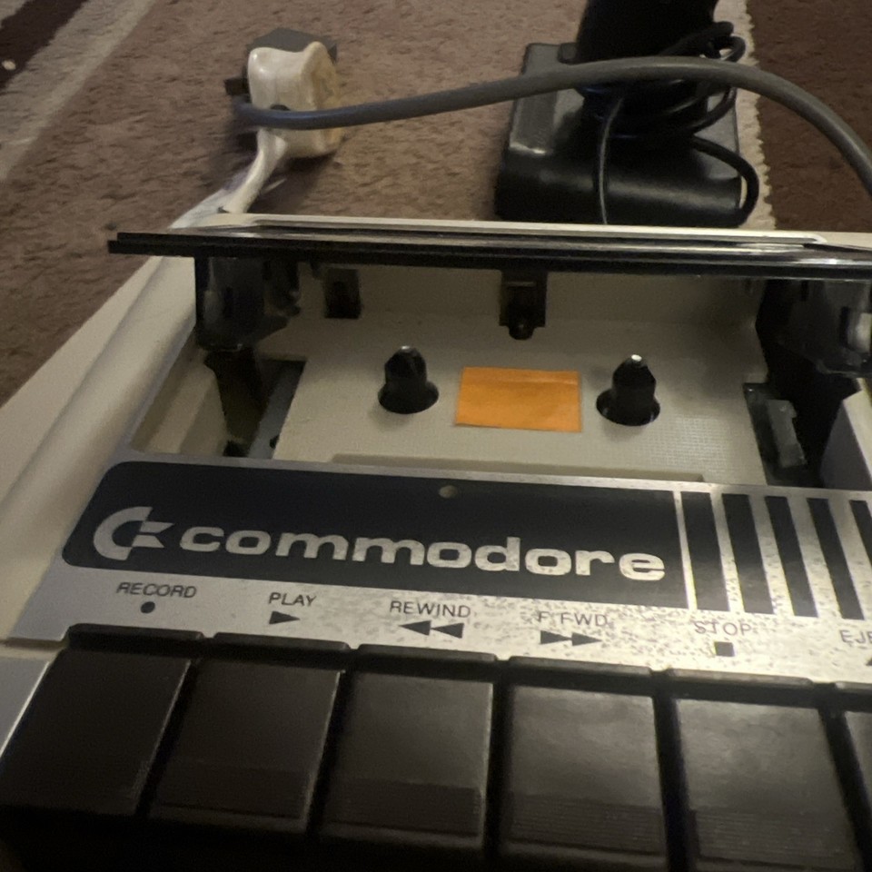 Commodore 64 C64 Computer,joystick,power pack,tv lead and tape deck not ...
