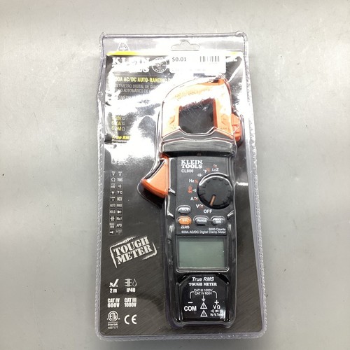Klein Tools CL800 AC/DC True RMS Auto-Ranging Digital Clamp Meter ...