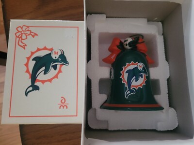 2004 Miami Dolphins Danbury Mint Christmas Bell ornament w/box | eBay