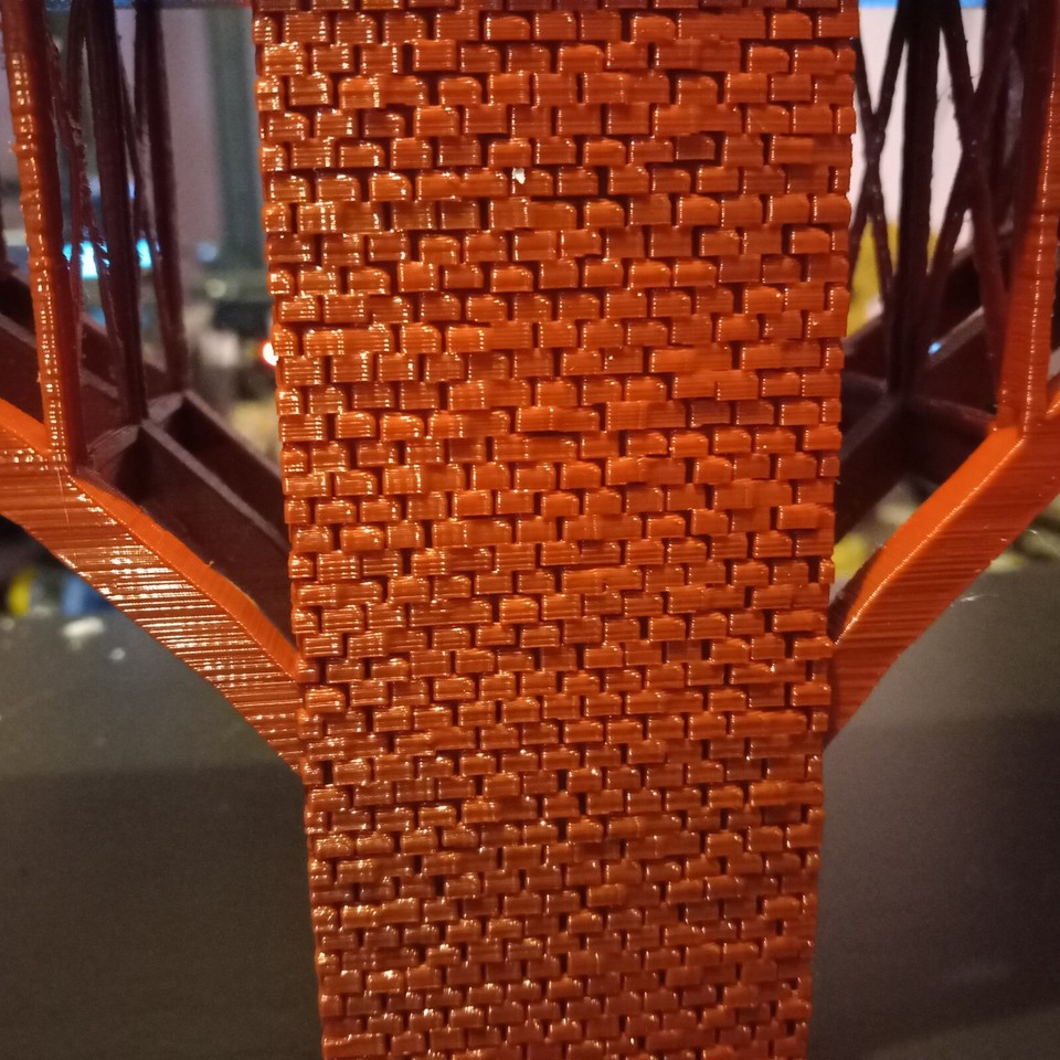 36" Big HO Scale two Lane Brick and steel Truss arch Bridge. CONECTABLE ...