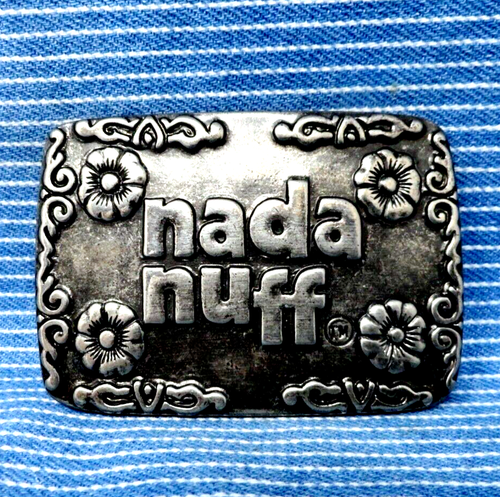 Nada Nuff Promo Belt Buckle Floral Scroll Fashion Vintage 90s .BMW925 ...